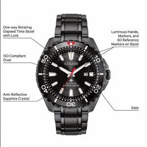 Citizen | Accessories | Citizen Black Promaster Steel 44mm Watch | Poshmark